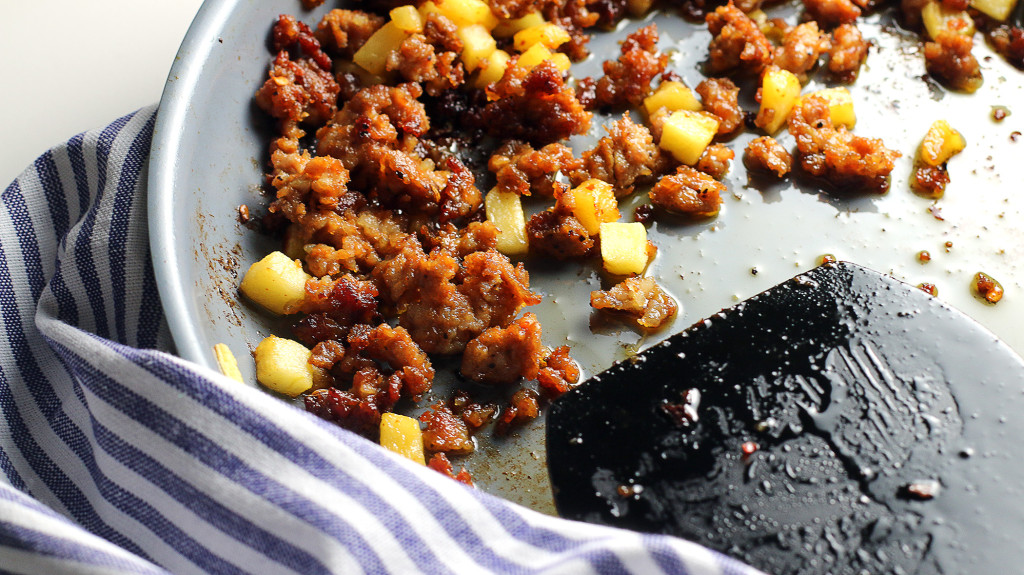 Sausage and Apple Fry 'Em Up - Anna Vocino